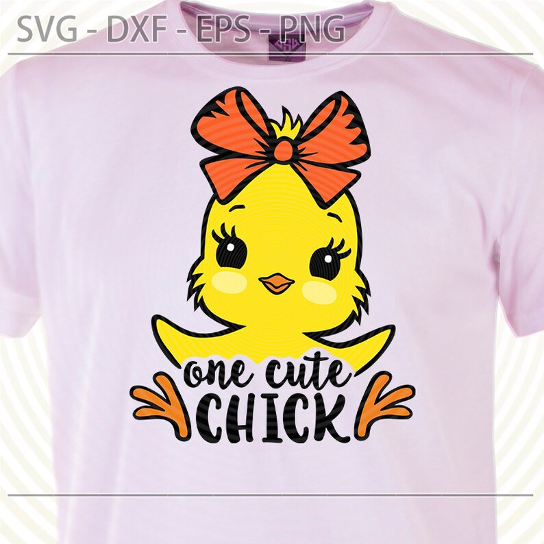 One Cute Chick Svg, Png, Little Girl Easter Chick Svg, Cute Baby ...