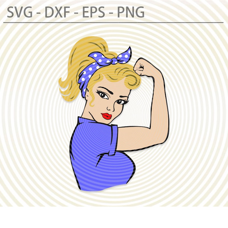 Rosie the Riveter Girl Power SVG Cutting File for Silhouette - Etsy