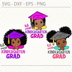 Graduation Peekaboo Girl Bundle, Lil Miss Kindergarten Grad Svg, Cute ...
