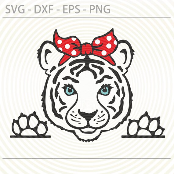 Tiger SVG Tiger With Bandana Digital Cutting File Funny Cute - Etsy
