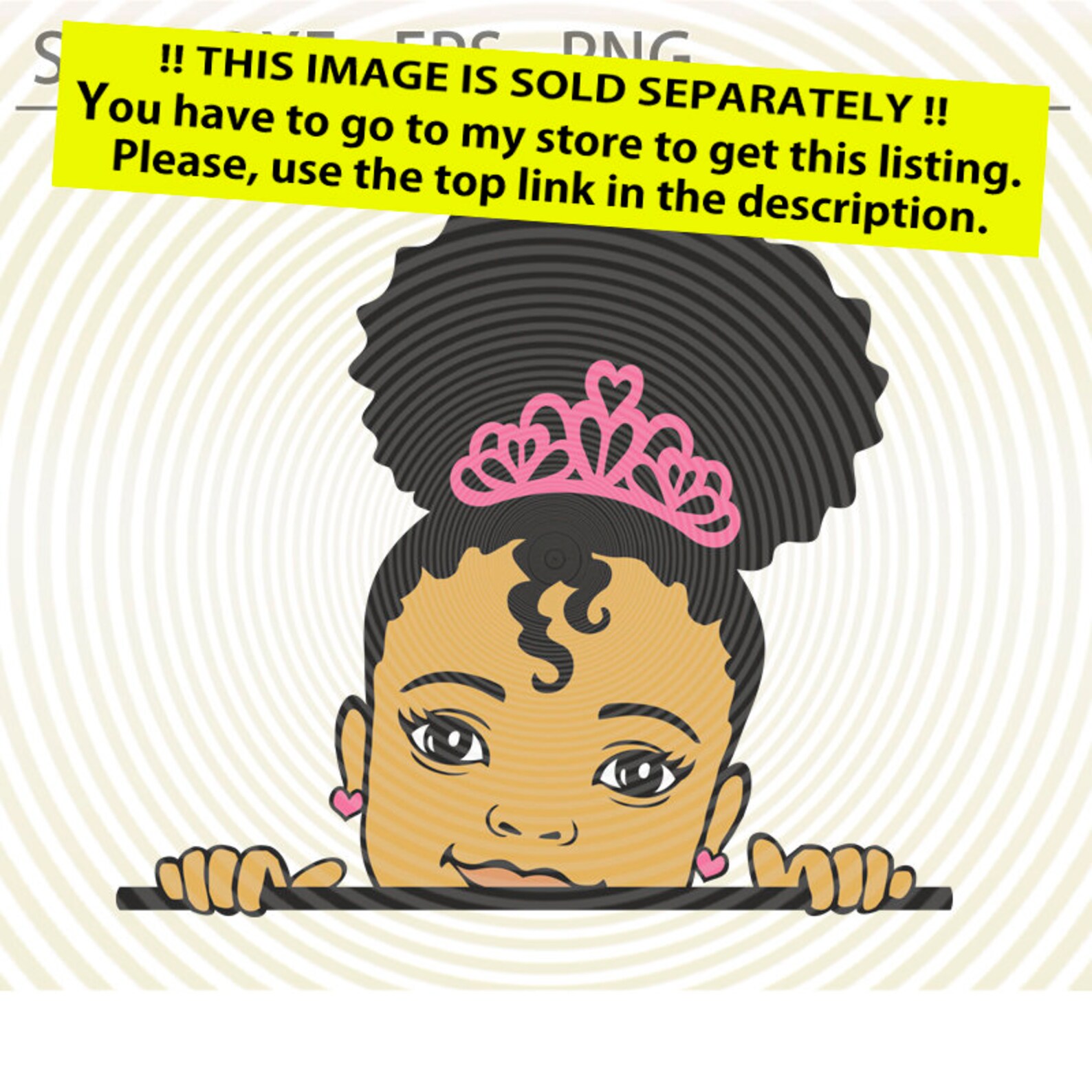 Peekaboo Girl Face Puff Afro Ponytails Svg, Peek a Boo Svg, Cute Black ...