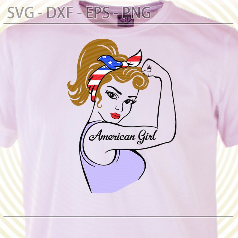 Rosie the Riveter American Flag Svg Patriotic Rosie Svg - Etsy