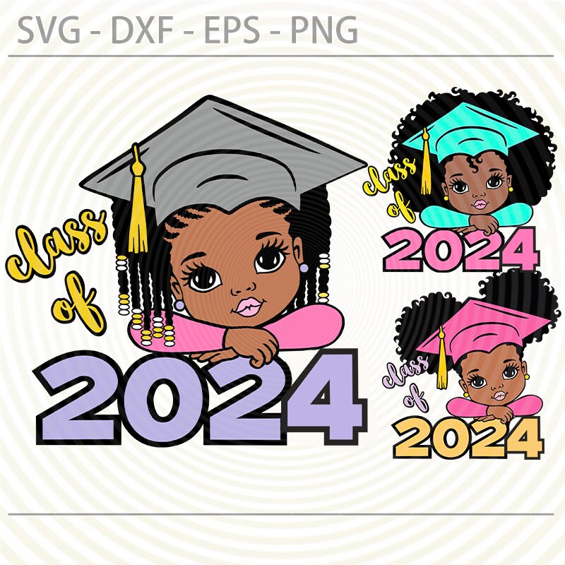 Black Graduation Girl Svg - Etsy