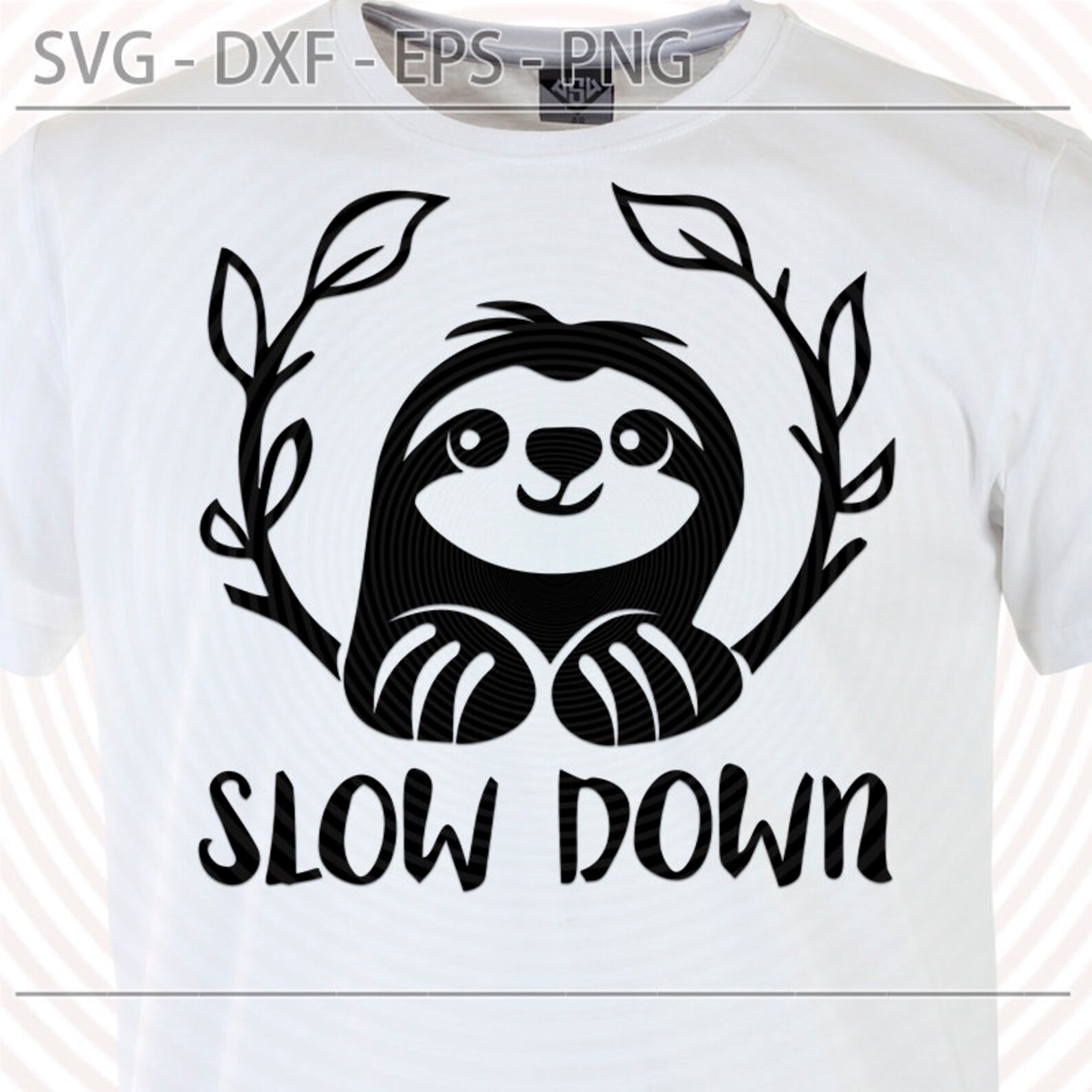 Cute Sloth SVG Sloth Png Cut File for Cricut Slow Down Svg | Etsy