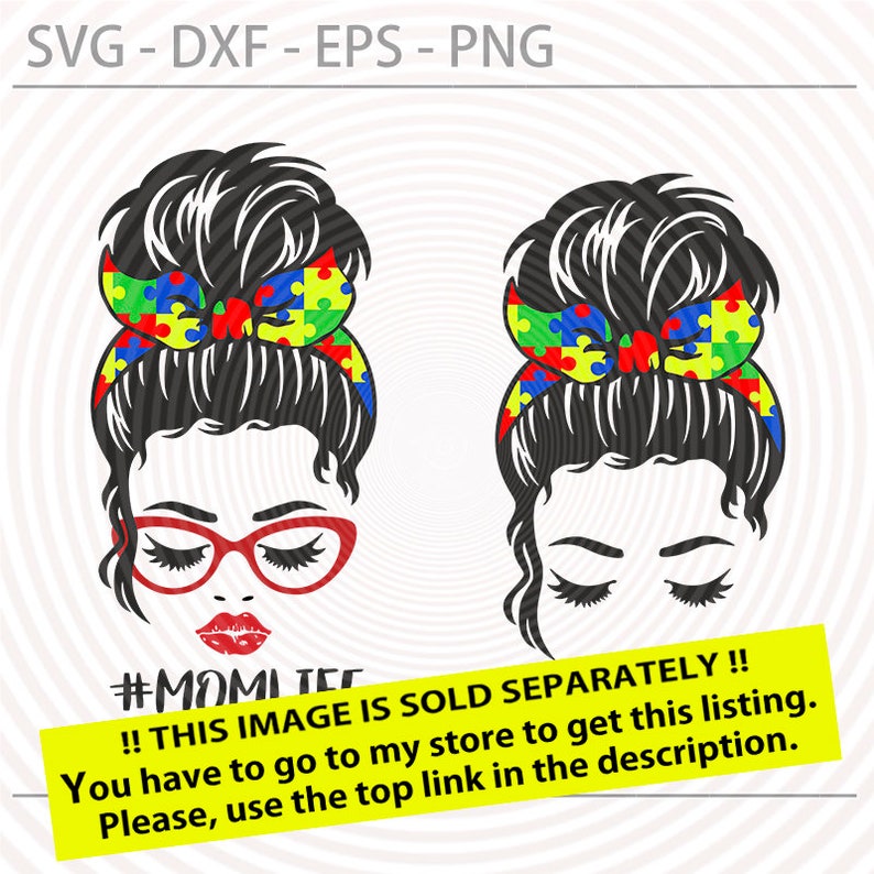 Messy Bun Camo Bandana Glasses Svg Beautiful Girl Lady Woman Etsy