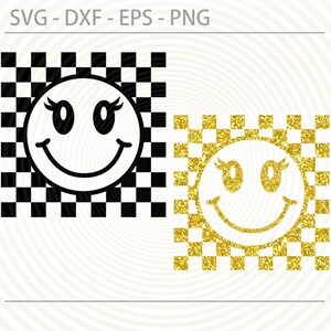 Checkered Smiley Face Svg, Checkered Smiley Png, Checkered Pattern Svg ...