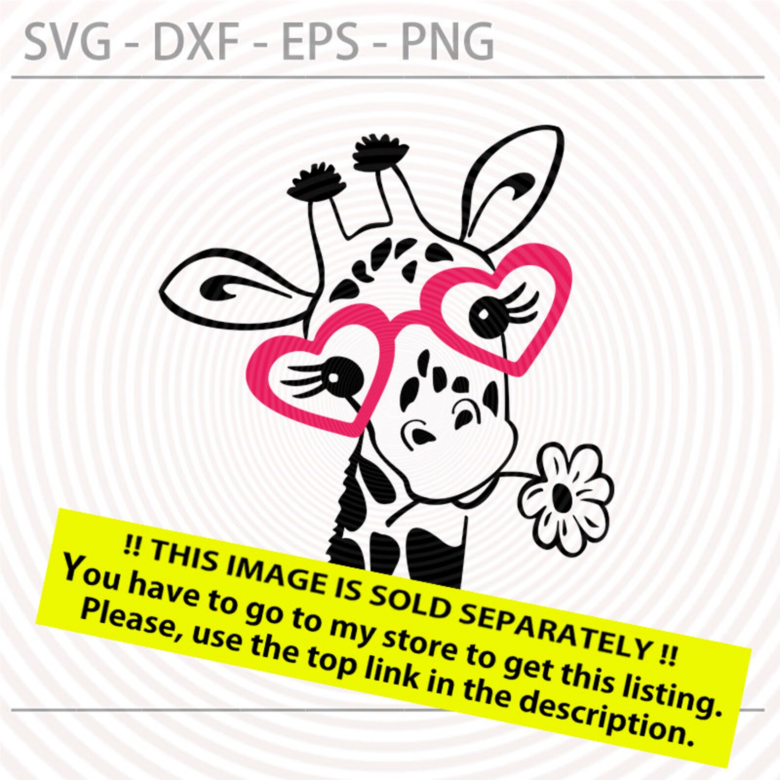 Giraffe Svg Giraffe Dxf Cute Giraffe With Floral Flowers - Etsy