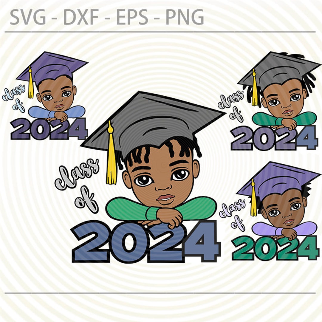 Graduation Peekaboo Boy Bundle, Pre K Afro Boy Svg, Cute Black African ...