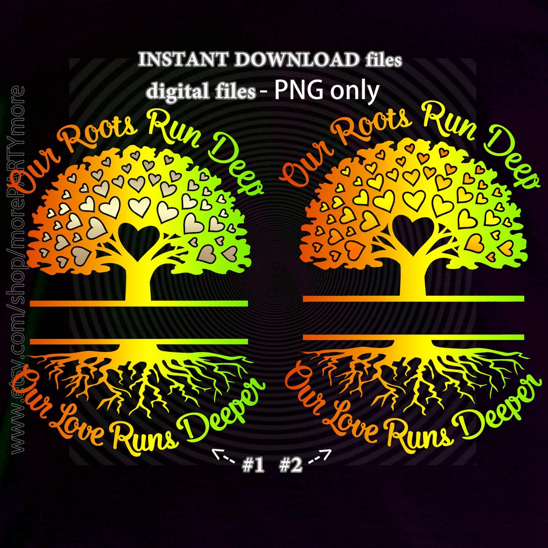 Heart Family Reunion PNG , Heart Family Group, Our Roots Run Deep PNG ...