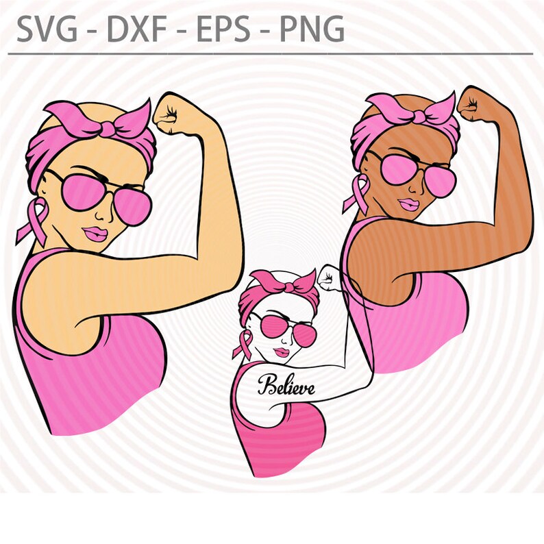 Bald Head Woman SVG Cancer Survivor SVG Rosie the Riveter - Etsy
