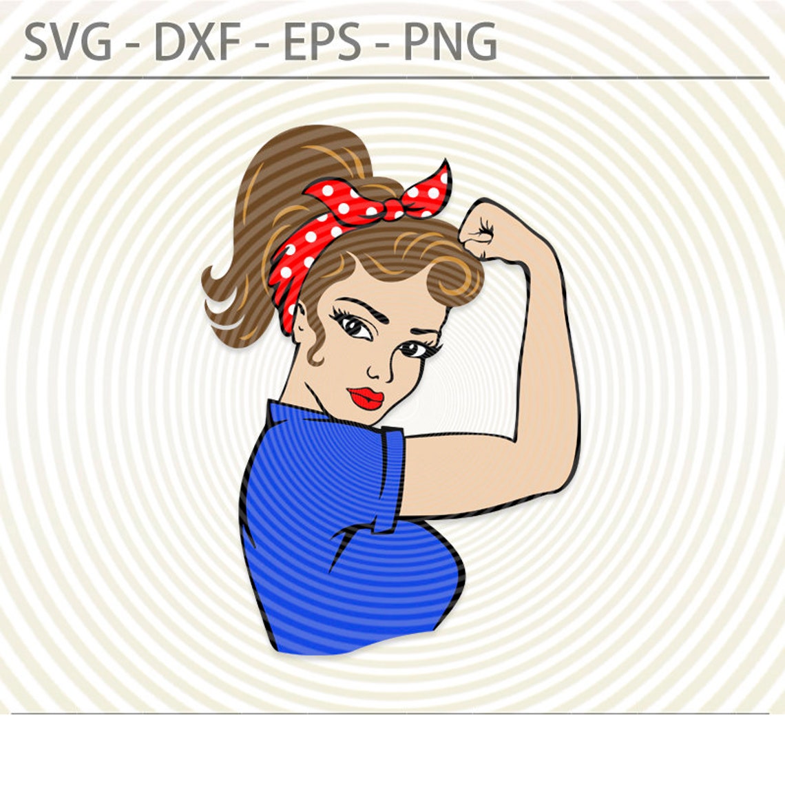 Rosie the Riveter Girl Power SVG Cutting File for Silhouette - Etsy