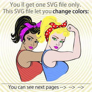 Girl Power SVG Cutting File for Silhouette Cricut Rosie SVG Pin up Svg ...