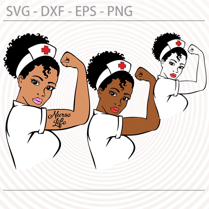 Rosie the Riveter Svg Afro Nurse Rosie Svg Dxf Eps Png Rosie - Etsy