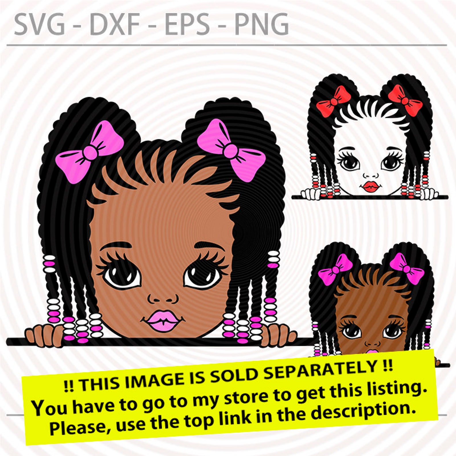 Peekaboo Girl Afro Puff With Bandana Svg Peek A Boo Svg Cute Etsy