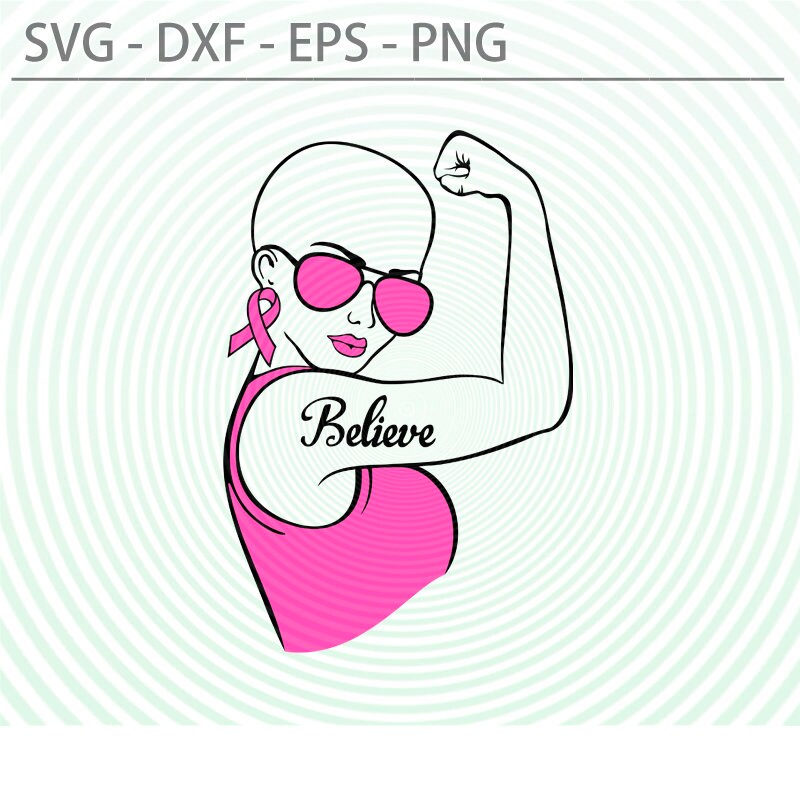 Bald Head Woman SVG Cancer Survivor SVG Rosie the Riveter - Etsy