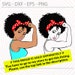 Rosie the Riveter Svg, Afro Black Woman Svg, Girl Power Svg, Mom Svg ...