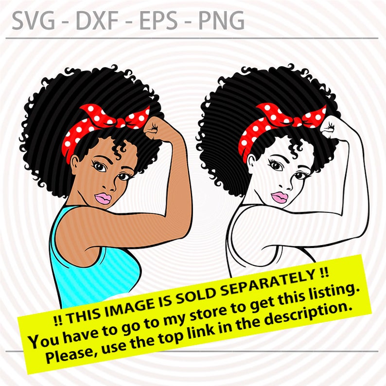 Rosie the Riveter Svg Afro Black Woman Svg Girl Power Svg | Etsy