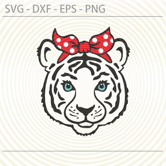 Tiger With Bandana SVG Tiger Digital Cutting File Funny Cute | Etsy