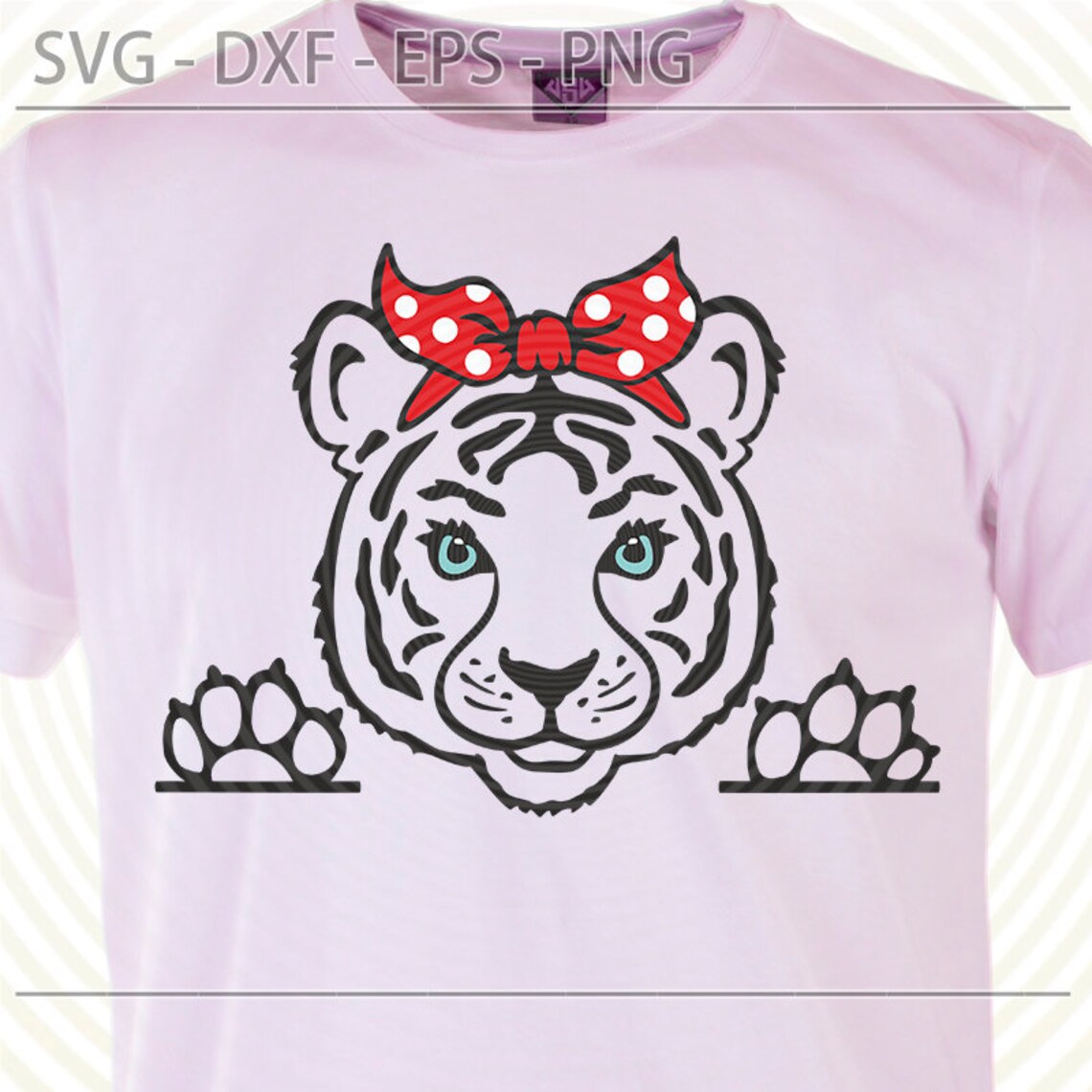 Tiger SVG Tiger With Bandana Digital Cutting File Funny Cute - Etsy