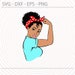 Rosie the Riveter Svg, Afro Black Woman Svg, Girl Power Svg, Mom Svg ...