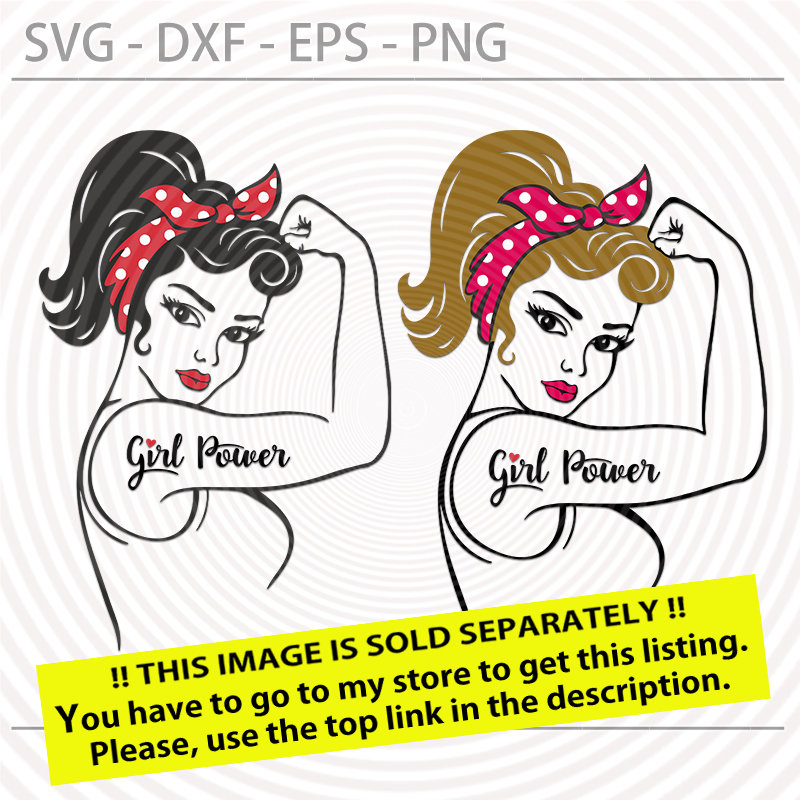 Rosie the Riveter Girl Power SVG Cutting File for Silhouette - Etsy