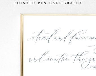 Custom Calligraphy Print 8x10 - Etsy