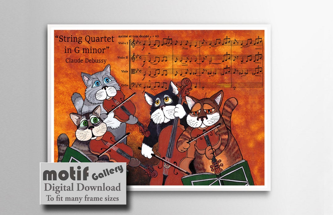 Classical Cats - String Quartet | Digital Download | Printable Art ...