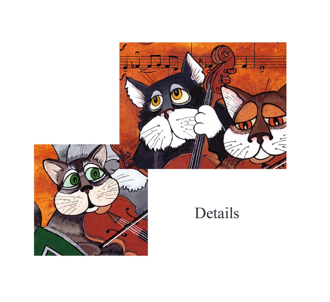 Classical Cats String Quartet Digital Download Printable Art Cats ...