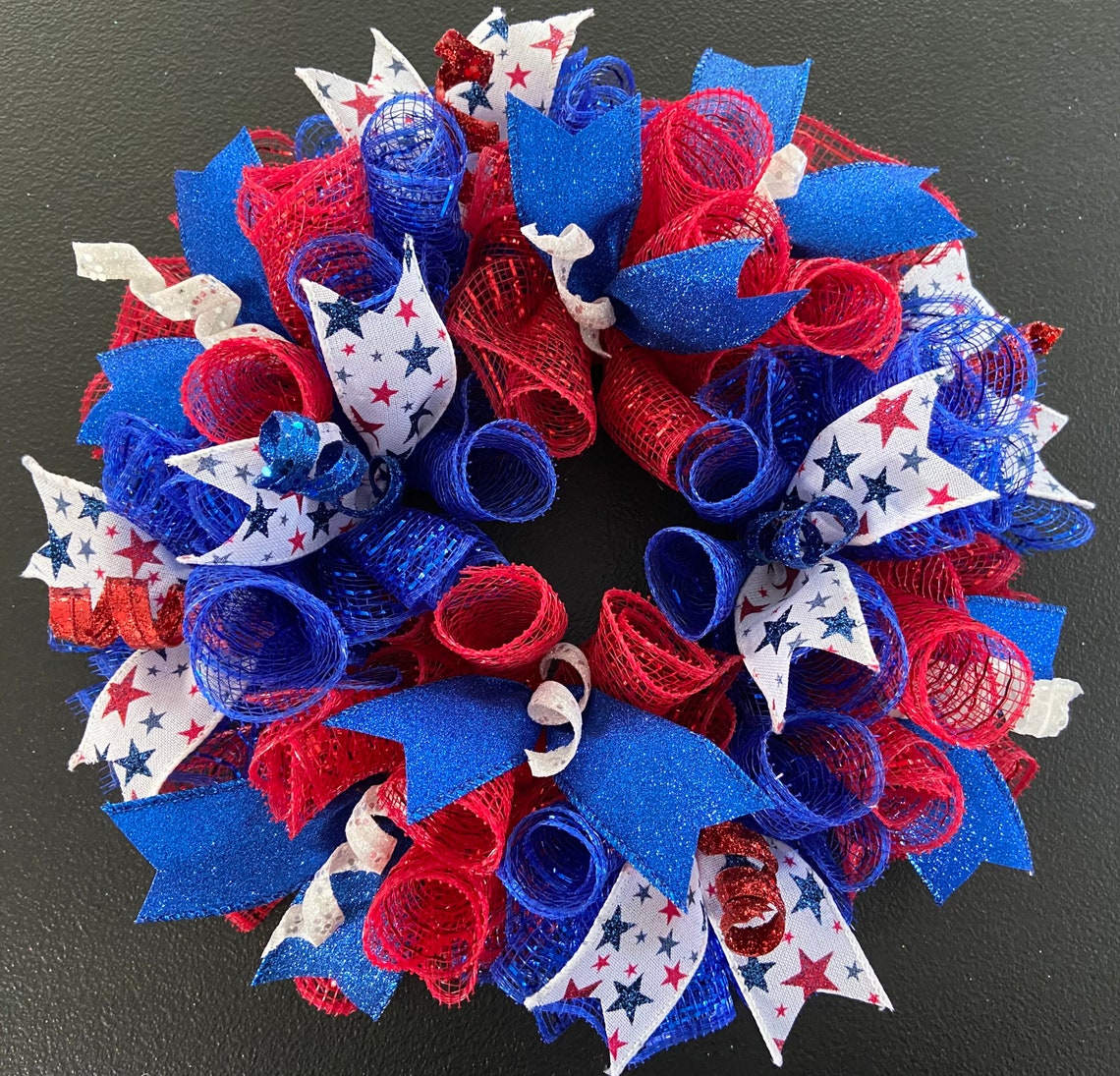 12 Patriotic 4th of July Star Deco Mesh Mini Centerpiece / - Etsy
