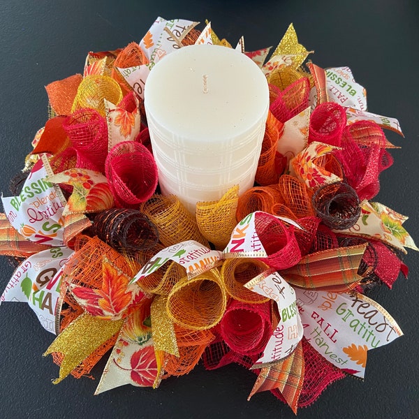 Fall Deco Mesh Wreaths - Etsy
