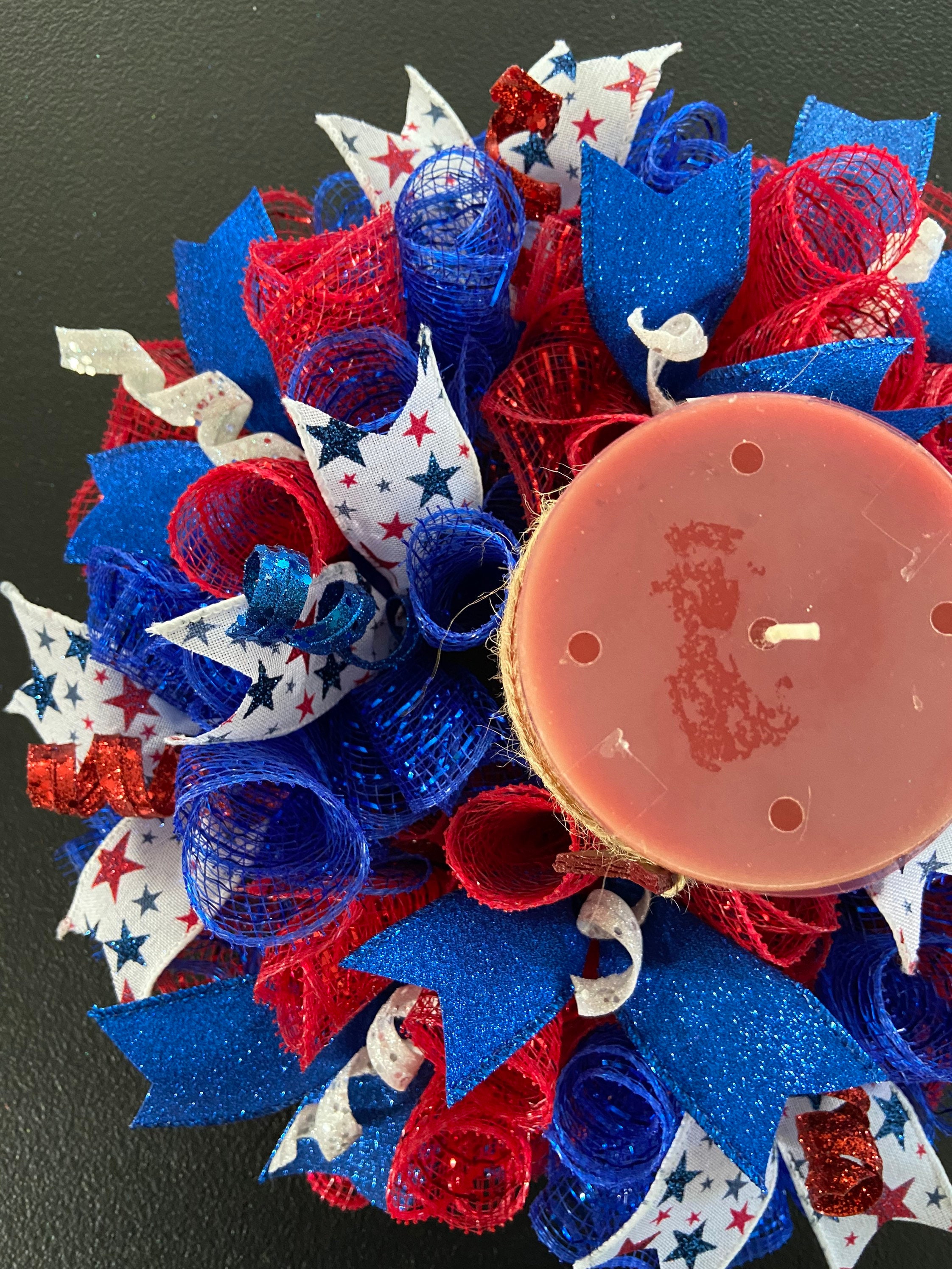 12 Patriotic 4th of July Star Deco Mesh Mini Centerpiece / - Etsy