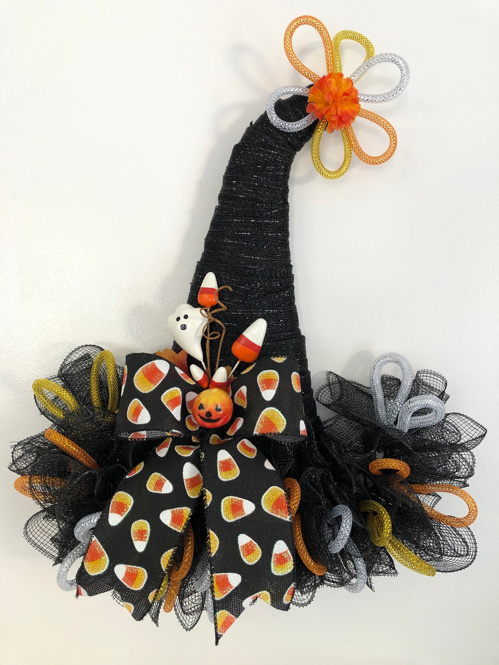16 X 18 Halloween Deco Mesh Candy Corn/ghost Witch - Etsy
