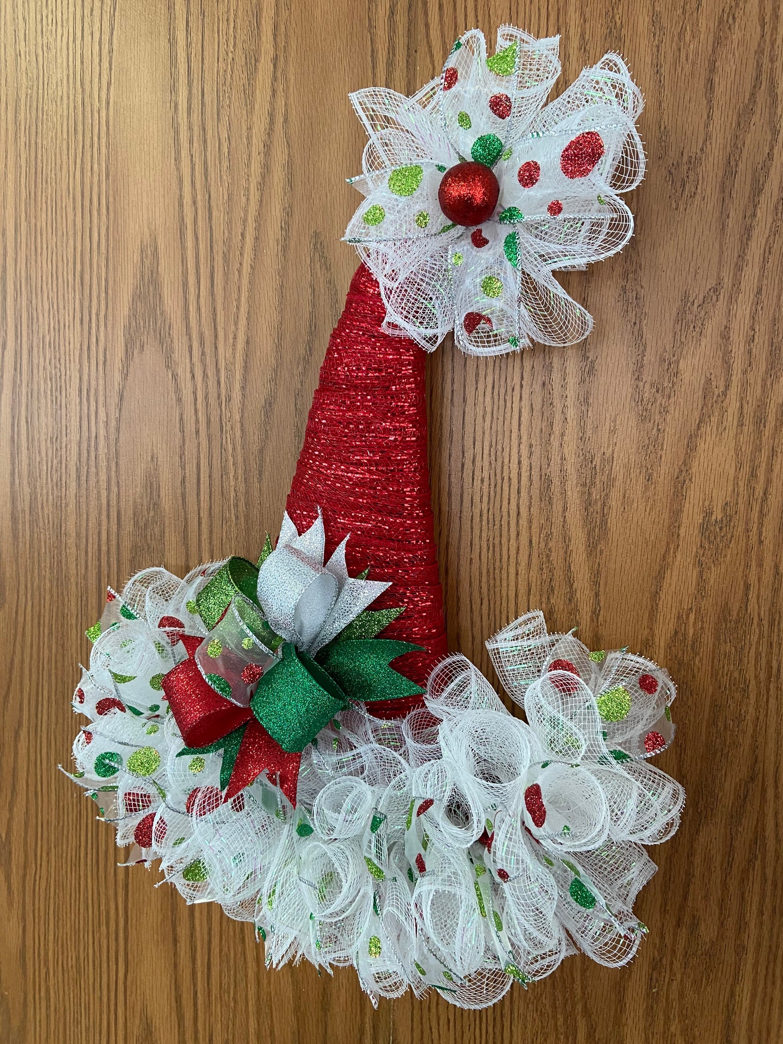 20 X 16 Christmas Deco Mesh Santa Hat Door | Etsy