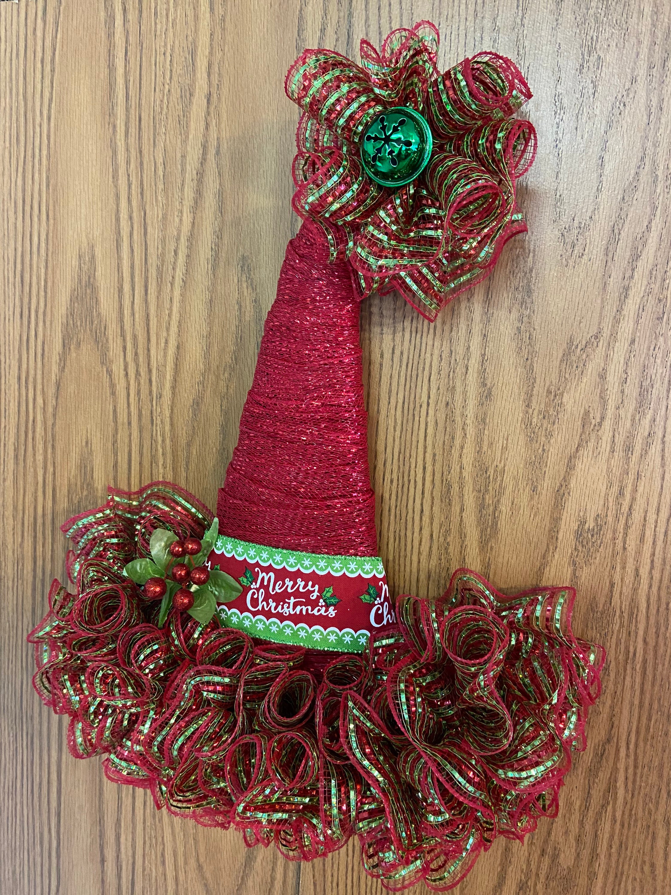 20 X 16 Christmas Deco Mesh Santa Hat Door - Etsy