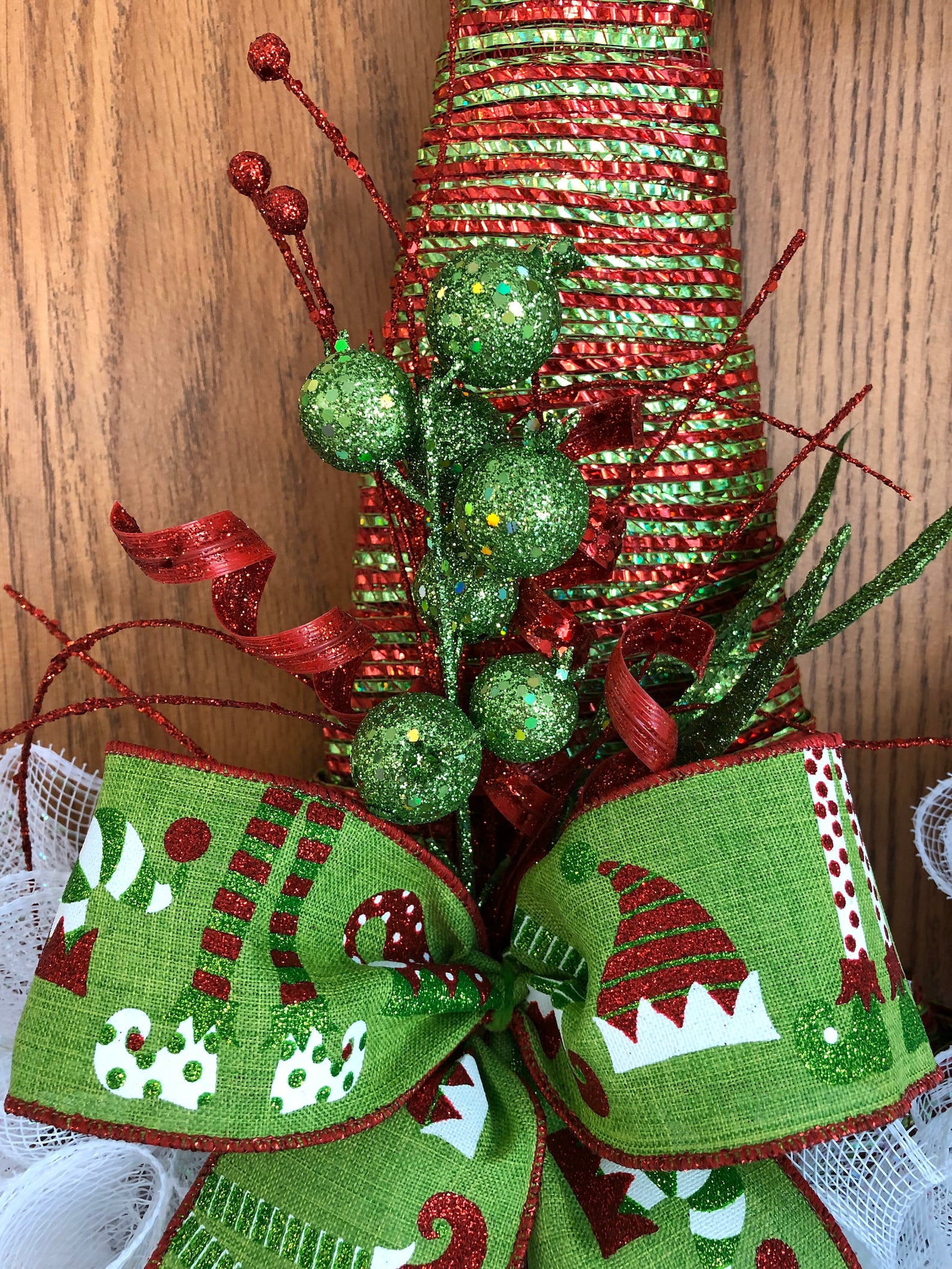 20 X 16 Christmas Deco Mesh Elf Santa Hat Door | Etsy