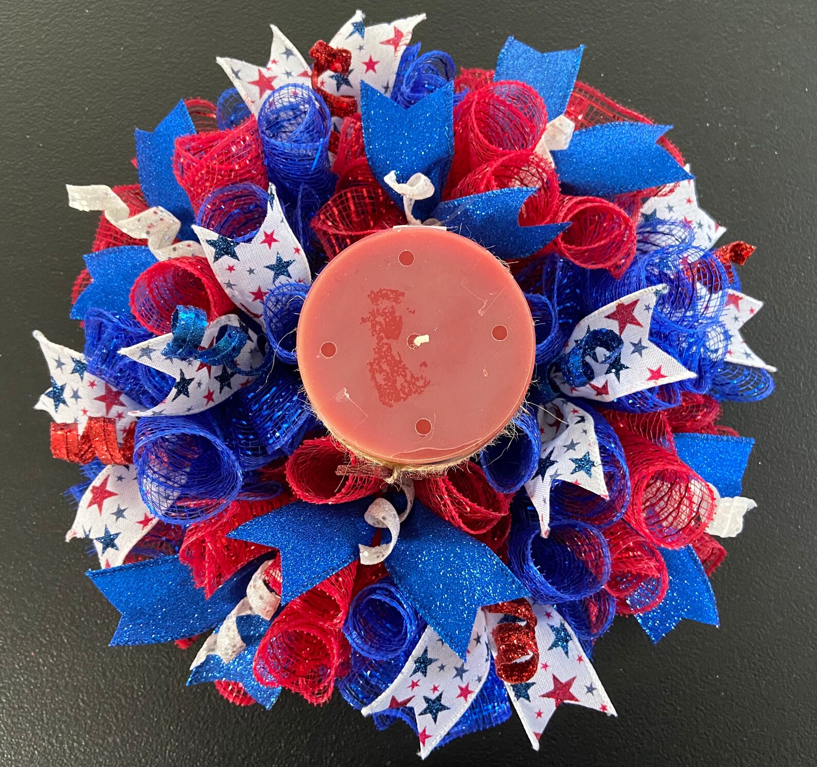 12 Patriotic 4th of July Star Deco Mesh Mini Centerpiece / - Etsy