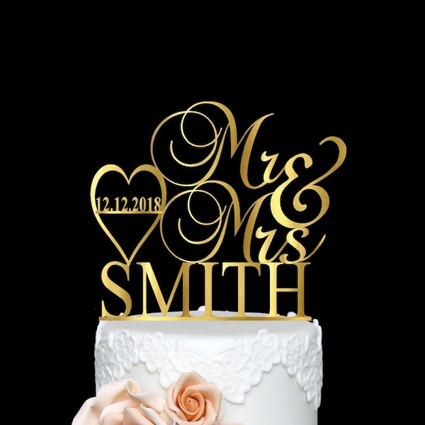 Mr and Mrs Johnson Cake Topper - Etsy