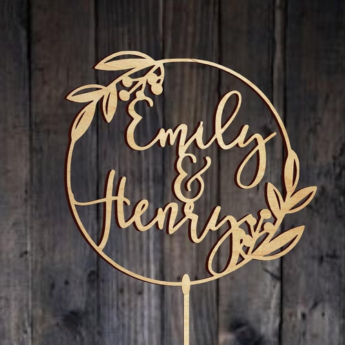 Personalized Wedding Cake Topper With Names and Date Custom - Etsy