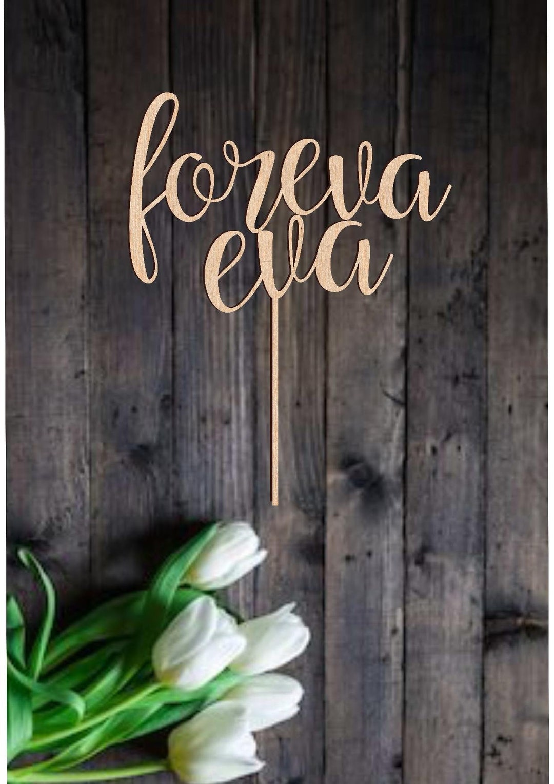 Foreva Eva Wedding Cake Topper Modern Love You Forever Cake Topper ...