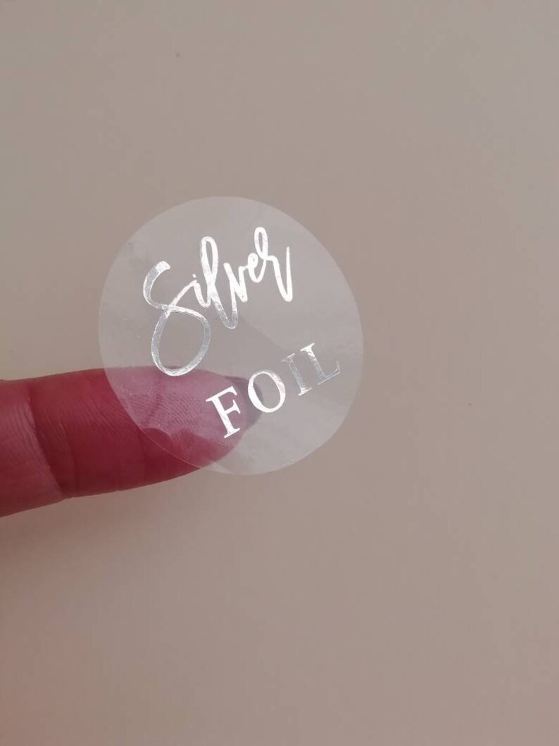 Real Foil Wedding Monogram Stickers For Envelope Clear and | Etsy