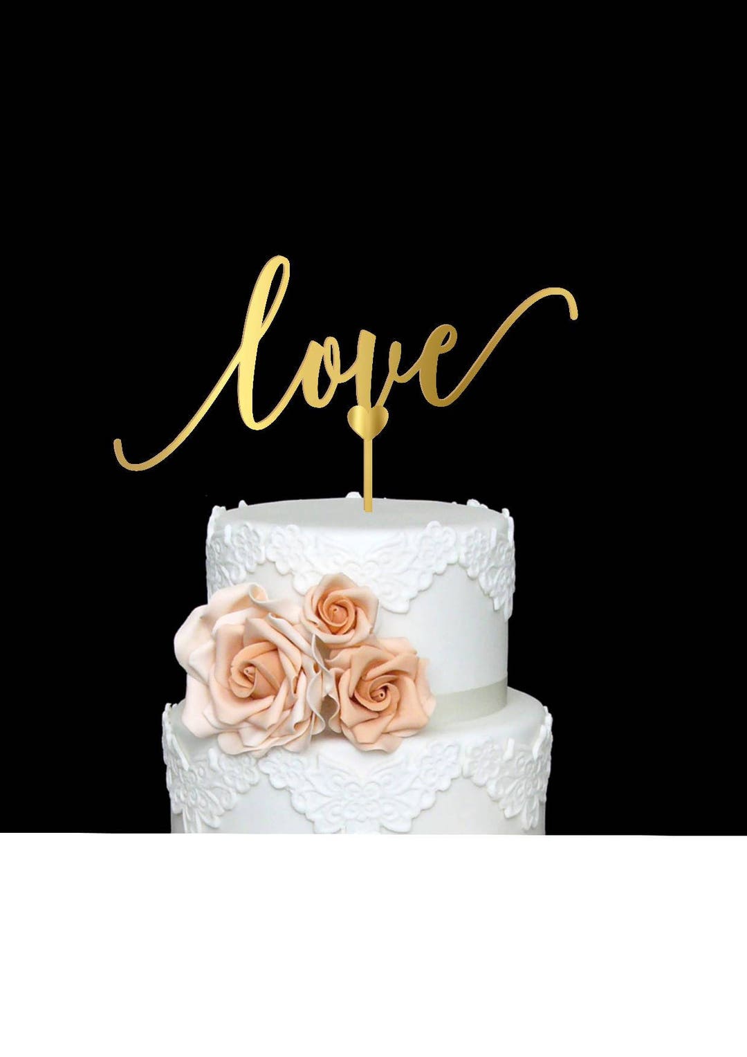 Love Cake Topper Wedding Cake Topper Wood Cake Topper Engagement Cake ...
