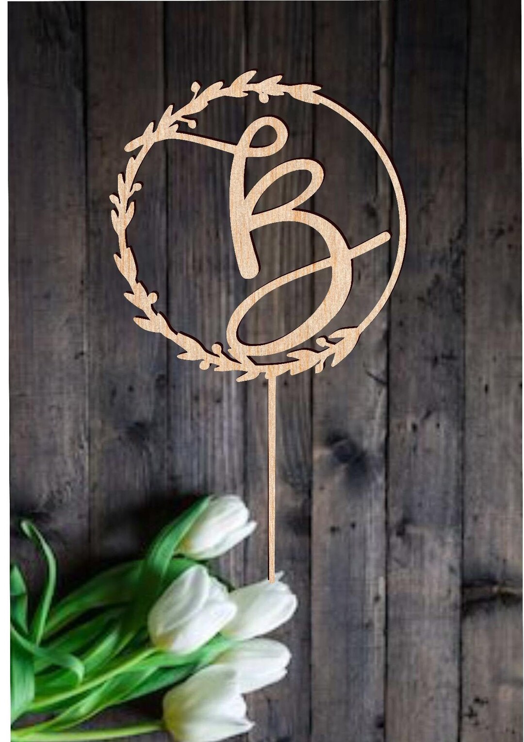 Cake Topper Initial Wedding Cake Topper Letter B Custom Personalised ...
