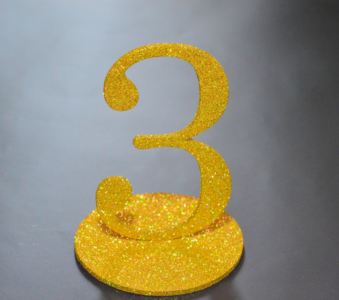 Table Numbers Wedding Gold Glitter Freestanding Table Numbers Table ...