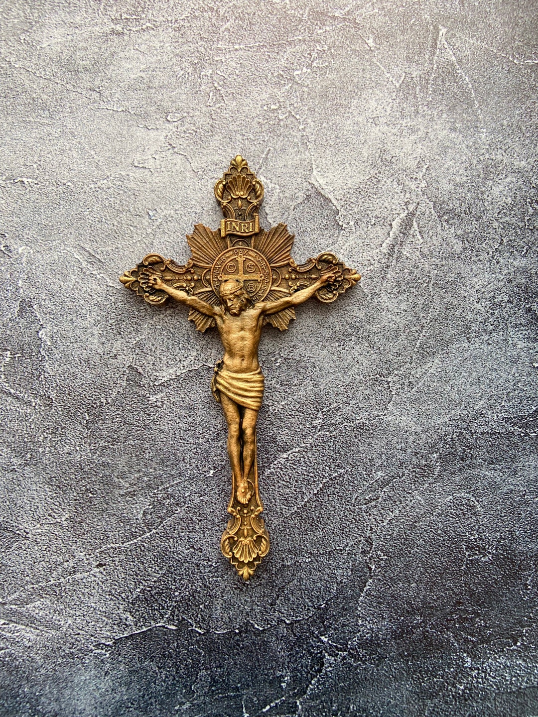 Carved Catholic Cross Wooden Crucifix Religious Home Decor Wall Art ...