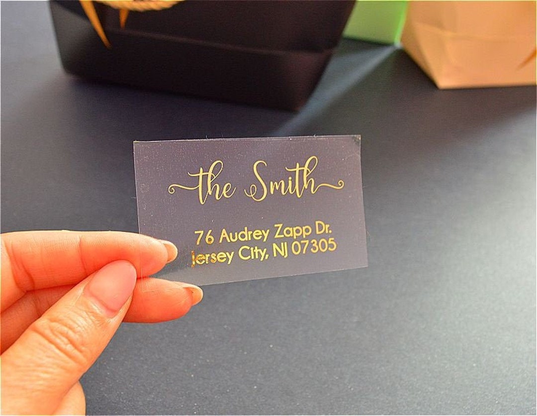 Custom Foil Return Address Stickers: Clear Envelope Labels - Etsy