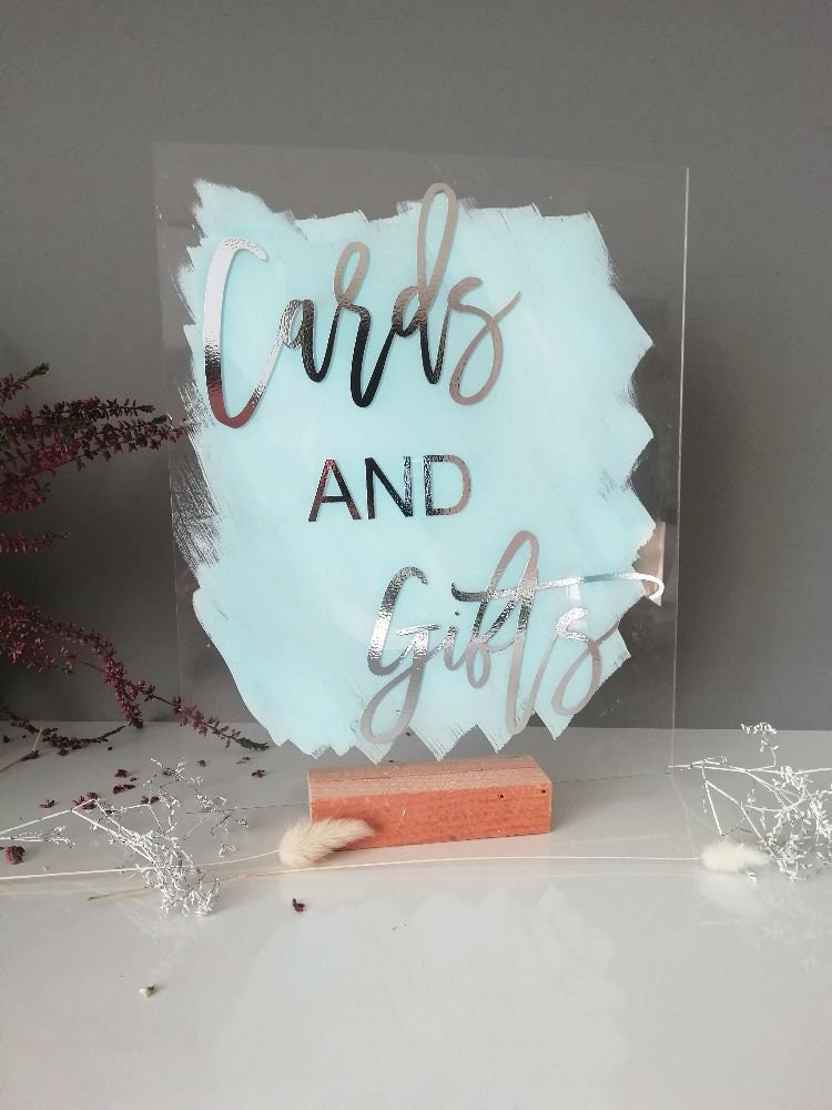 Acrylic Clear Wedding Sign Cards and Gifts Table Sign for | Etsy