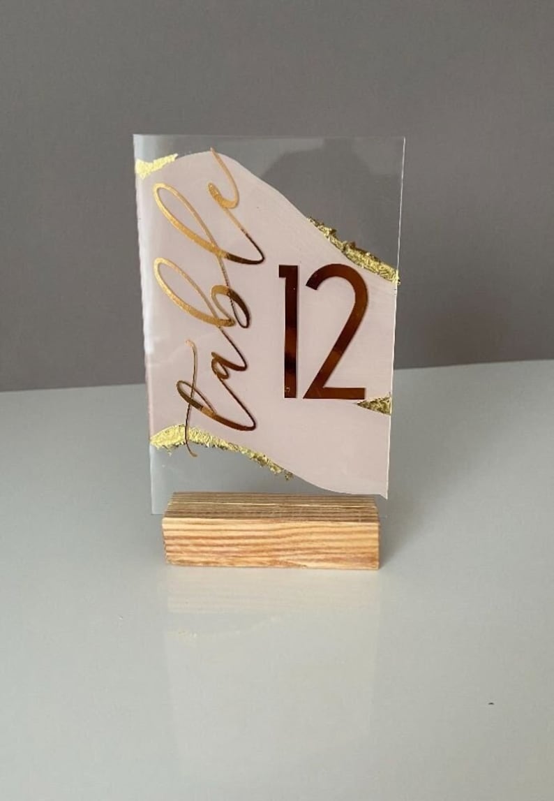 Gold Table Numbers Acrylic Wedding Signs Luxury Decorations ...