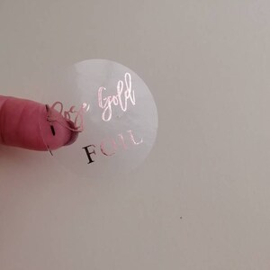 Personalised Clear Wedding Stickers Gold Foil Wedding Gift Bag Stickers ...