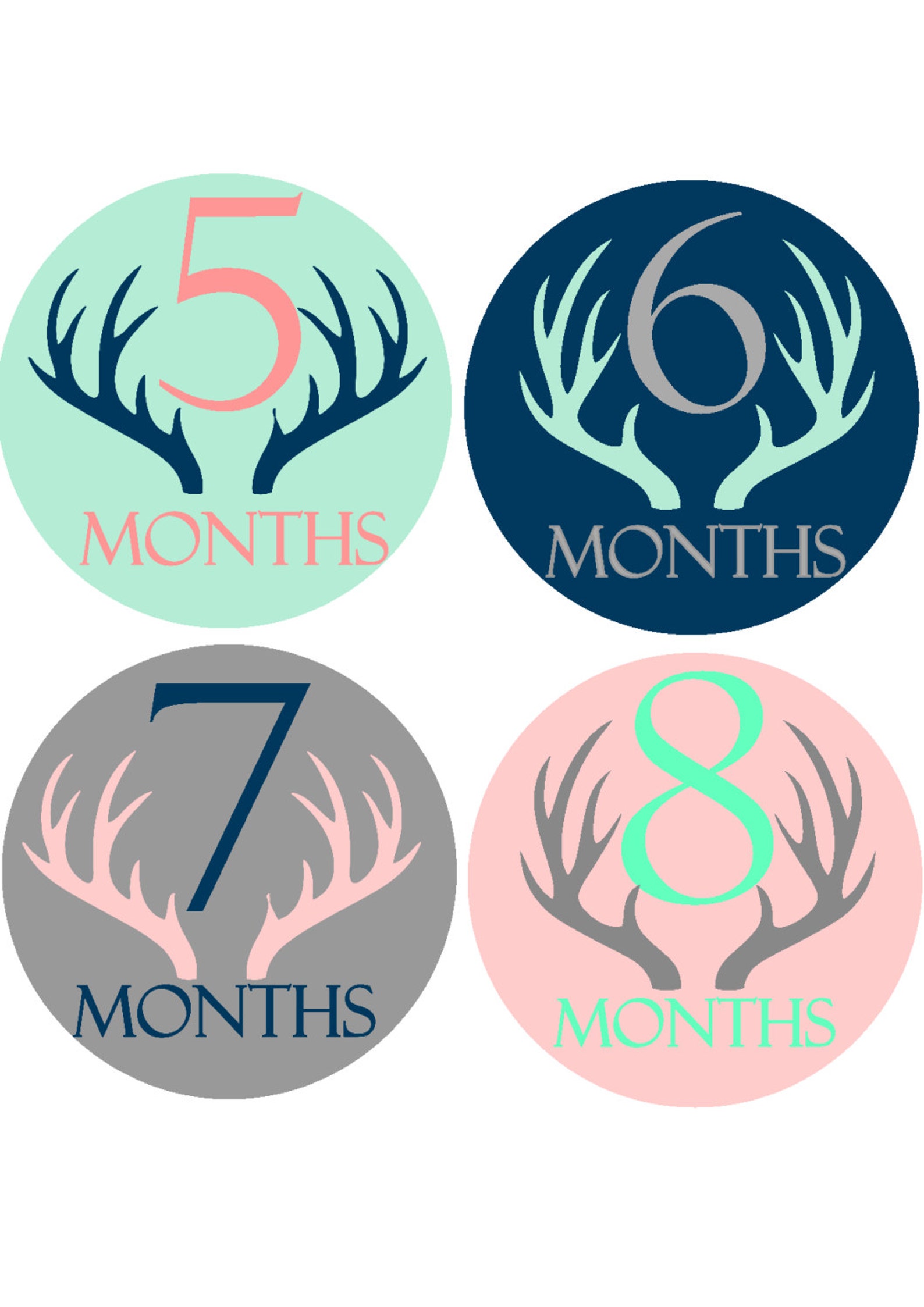 Month Sticker Baby Month Stickers Baby Monthly Stickers Boy - Etsy