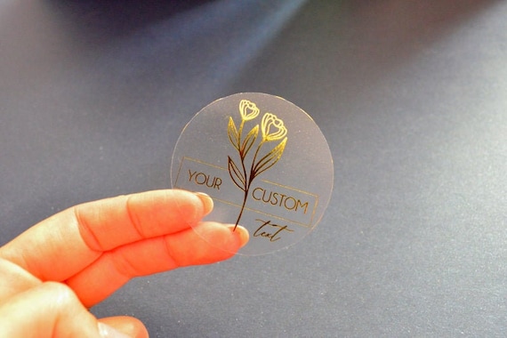 Custom Foil Stickers Custom Brand Sticker Foil Label | Etsy